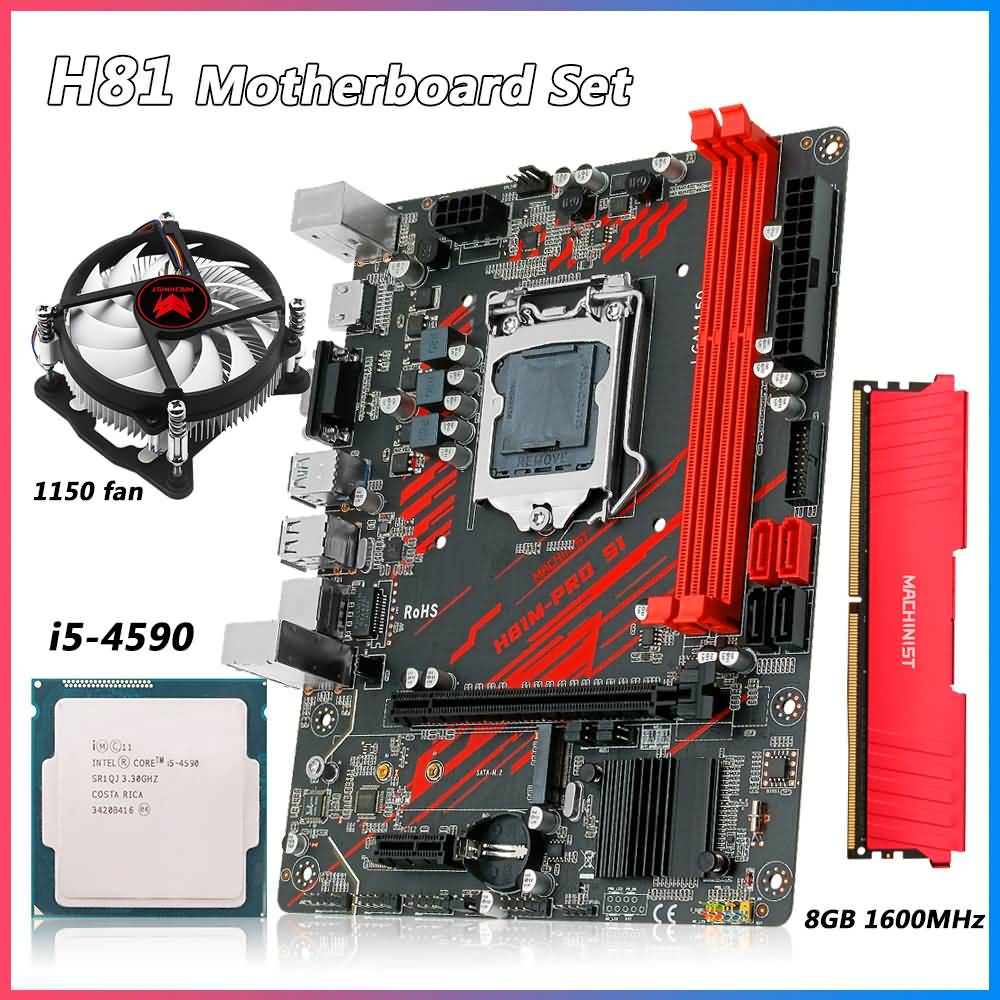 Buy Machinist H81 Motherboard Set Kit With Intel Core I5 4590 Online Buy Machinist H81 Motherboard Set Kit With Intel Core I5 4590 Online